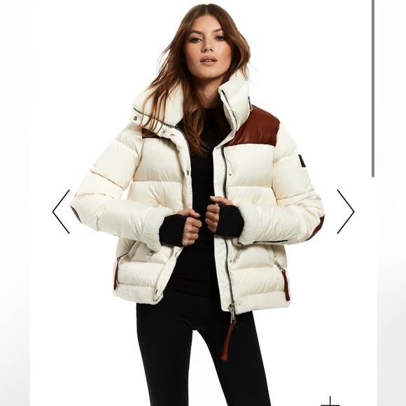 Jackets & Coats | Sam New York White Shearling Lined Puffer Jacket ...